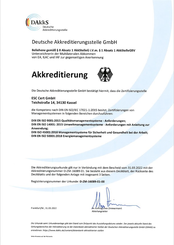 Über unser Unternehmen | ESC Cert GmbH